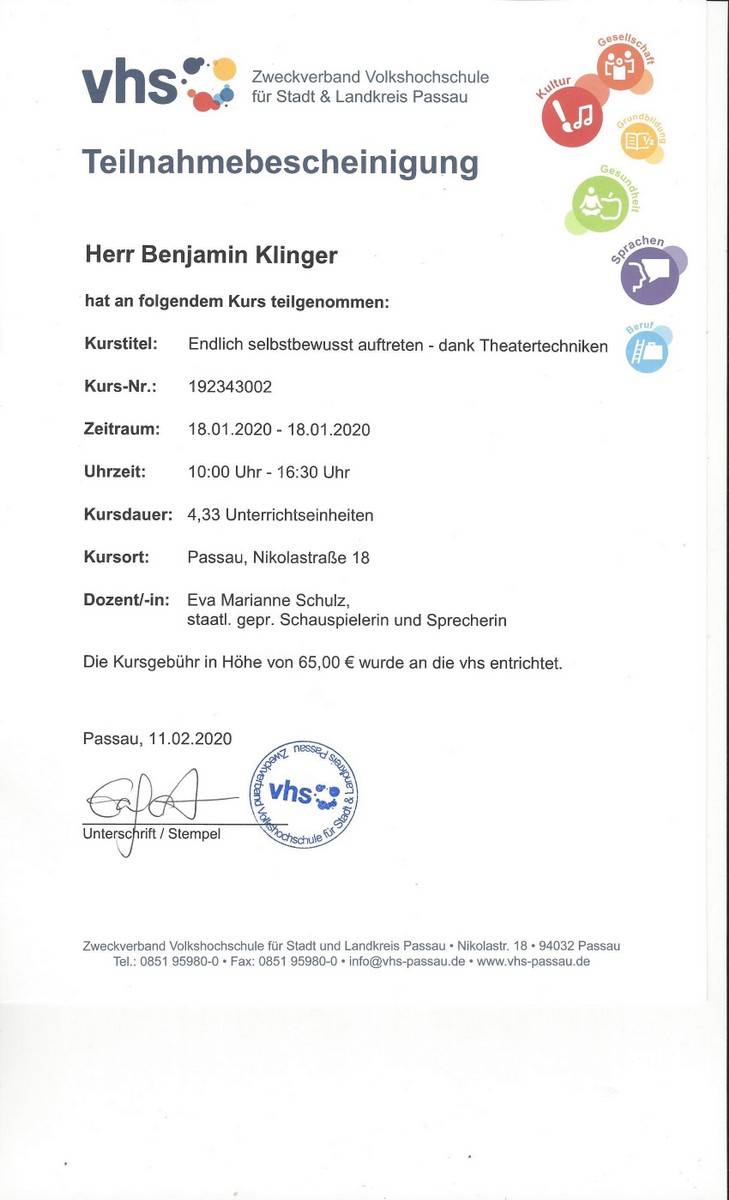 Theatertechniken - Benjamin Klinger